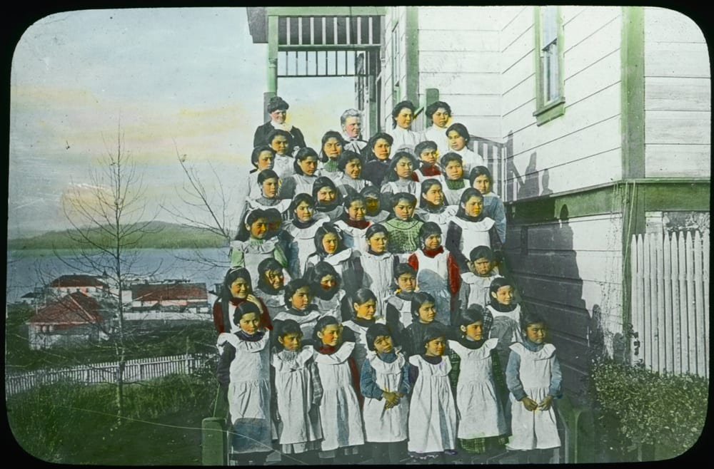 [Staff and girls of the Elizabeth Long Memorial Home, Kitamaat] – Up ...